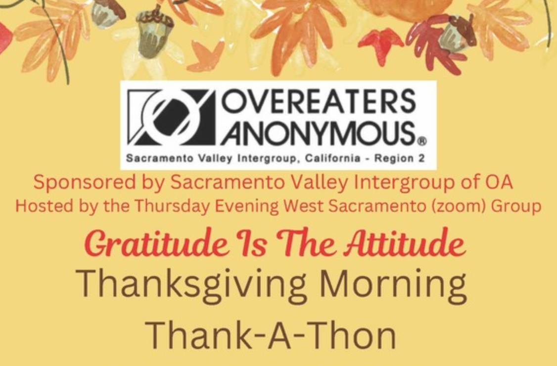Thank-A-Thon (American Thanksgiving Holiday) - Overeaters Anonymous